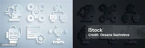 Set Computer Api Interface Artificial Intelligence Robot Disassembled Robot Drone And For