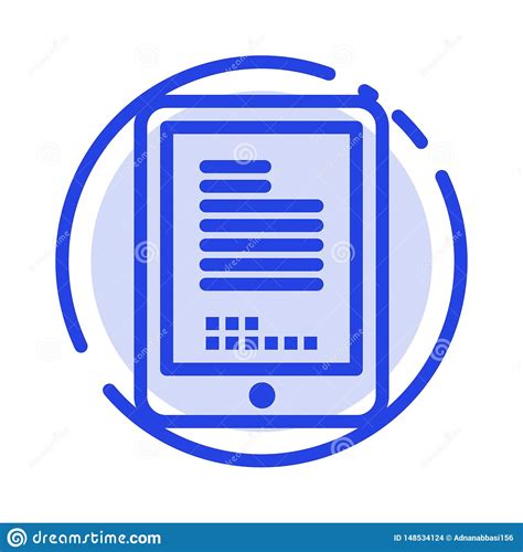 Mobile Coding Hardware Cell Blue Dotted Line Line Icon Stock Vector