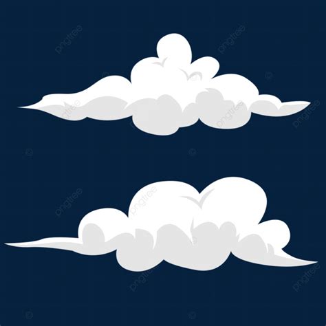 Gambar Set Awan Awan Awan Awan Putih Png Dan Vektor Untuk Muat Turun