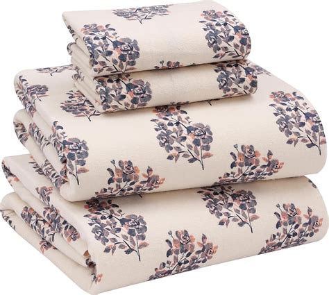 Ruvanti Flannel Sheets Queen Size 100 Cotton Brushed Flannel Bed