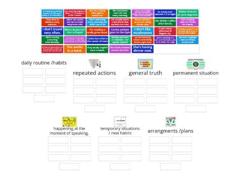 Present Simple Or Present Continuous Group Sort