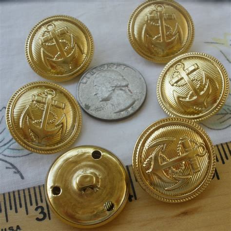 Brass Shank Button Etsy