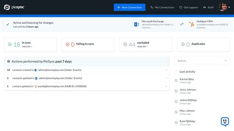 Outlook Contacts HubSpot Integration By PieSync