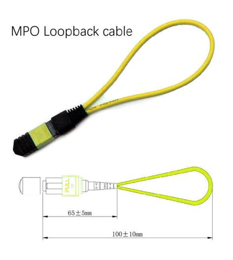 12 Fibers Mpo Singlemode Fiber Optic Loopback Module Cable