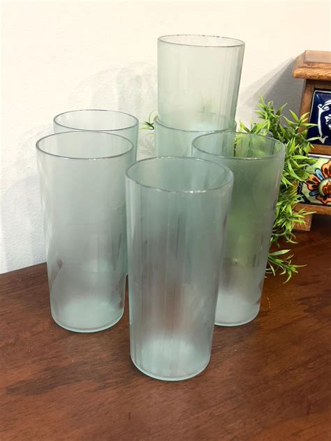 6 Vintage Geometric Tupperware Glasses 14 Oz Acrylic Glasses Tupperware