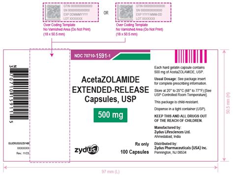 Acetazolamide Capsules Package Insert Prescribing Info