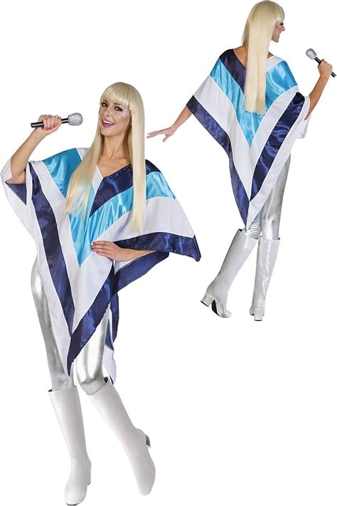 Abba Women S White Costume Dress With Blue Cat Artofit