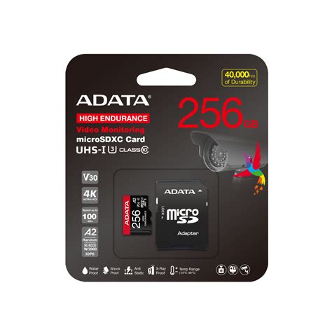 Adata Microsd Card V30s High Endurance Cctv And Car Dashcam High Speed 100 80 Mb S Free Adapter