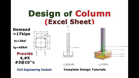 Column Design Spreadsheet