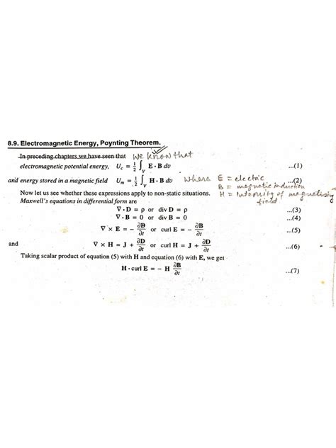 Poynting Theorem Pdf
