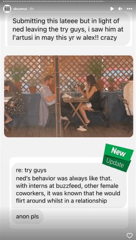 “just The First Girl Hes Been Caught With” Deux Moi Exposes Ned Fulmer For Allegedly Cheating