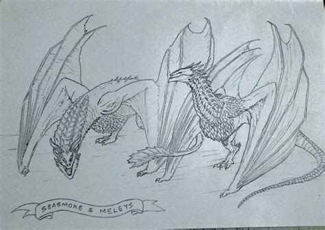 Seasmoke And Meleys In 2024 Dragon Drawing Sketchbook Drawing