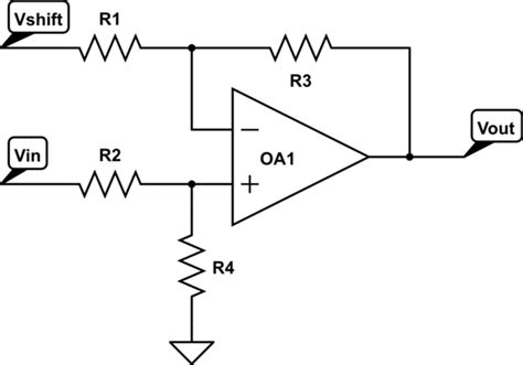Level Shifting Differential Amplifier Schematic