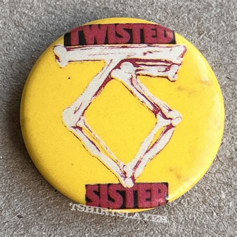 Twisted Sister Ts Bone Logo Badge 25mm Tshirtslayer Tshirt And