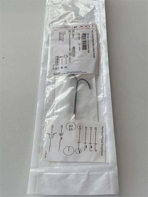 New Cook Incorporated Yueh Centesis Disposable Catheter Needle G10100 Exp2024 04 K41 Yueh