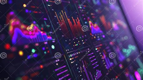 Vibrant Data Visualizations With Generative Ai Stock Image Image Of