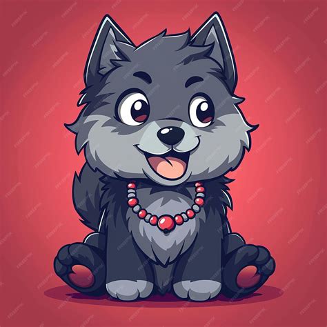 Pouncing Wolf Spider With Necklace Cartoon Vector Icon Premium Ai Generated Image