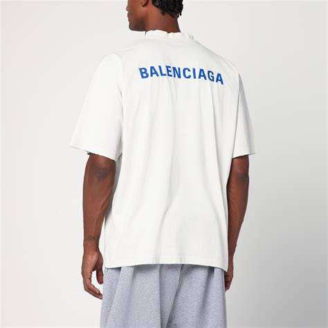 Balenciaga White New Balenciaga Back Medium Fit T Shirt Thedoublef