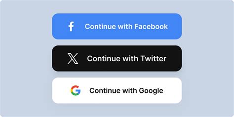 3 Social Login Buttons Figma Community