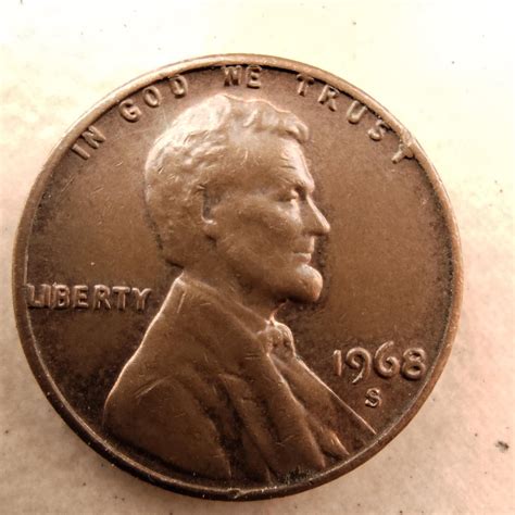 Rim Error 1968 Penny Rcoins