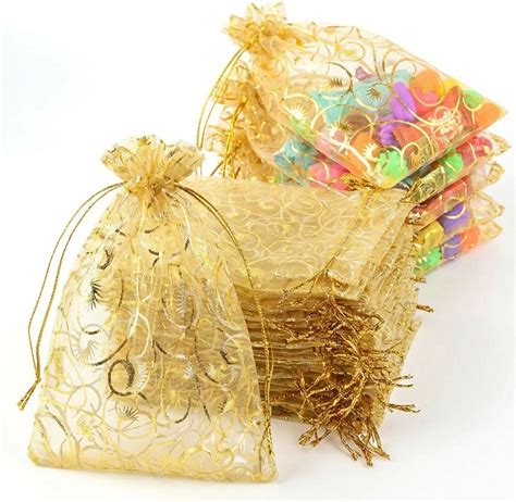 Silkfly 300 Pcs Organza Bags 4x6 Inches Drawstring T Bags Bulk Mini Mesh Pouches