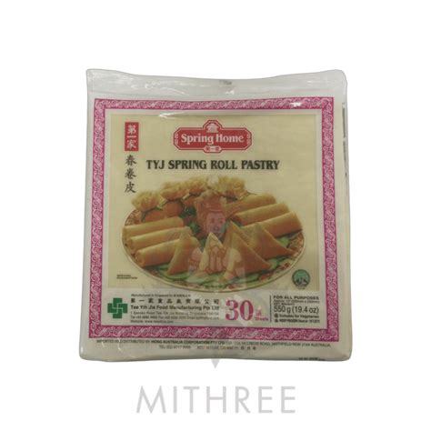 Tyj Spring Roll Pastry [10inch] [frz] 550g 30 Mithree