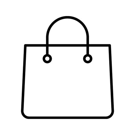 Shopping Bag Clip Art Black And White