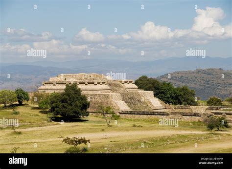Looking North Across The Ancient Zapotec City Of Monte Alban Unesco