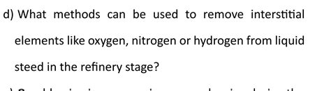 Solved D ﻿what Methods Can Be Used To Remove Interstitial