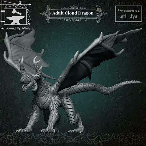 Stl File Adult Cloud Dragon Supported ・3d Printable Design To Download