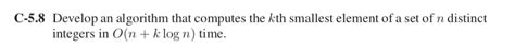 solved c 5 8 develop an algorithm that computes the kth