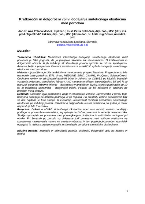 Pdf Stimulation And Induction Of Labour The Correlation Between