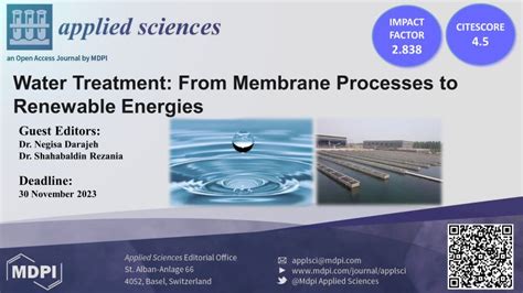 Jeff Zhou On Linkedin Specialissue Openaccess Callforpapers Water