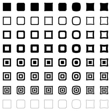 Square Polygon Set Square Set Shape Rectangle Vector Square Set Shape Rectangle PNG And