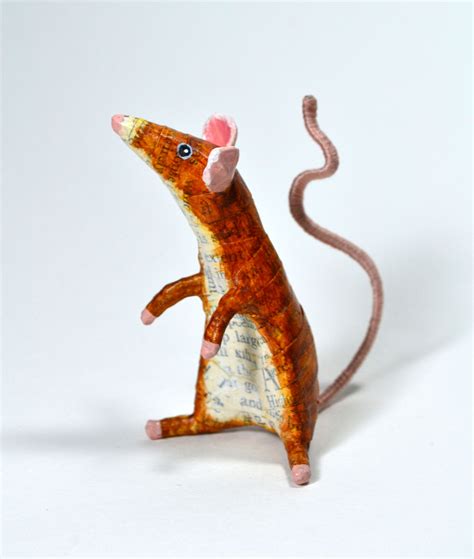 Mouse Paper And Wire Sculpture By Suzanne Breakwell