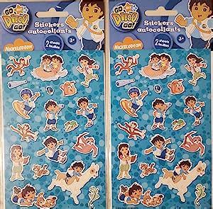 Go Diego Go Stickers 2 Sheets Uk Outlet