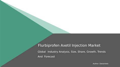 Flurbiprofen Axetil Injection Market Report Global Forecast From 2025