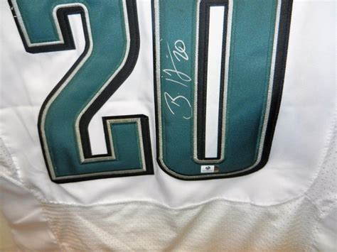 Brian Dawkins 20 Jersey Eagles Coa Ga Sticker Autographed Nwt