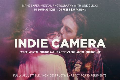 电影胶片质感滤镜照片处理ps动作合集 Indie Camera For Adobe Photoshop 素材中国