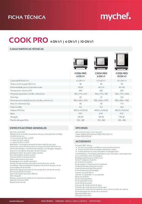 Horno Electrico Cook Pro 6 Gn 1 1 Mychef Hostel Norte Venta De