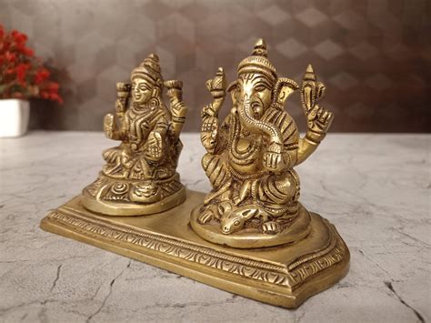 Buy Brass Lakshmi Ganesha Statue 3 Online At Best Price Coimbatoreindia