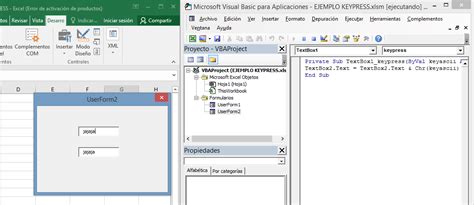 keypress en vba excel avanzado