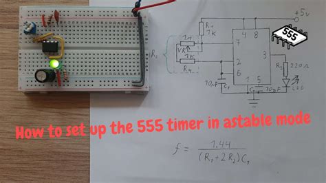 How To Set Up The 555 Timer In Astable Mode Youtube