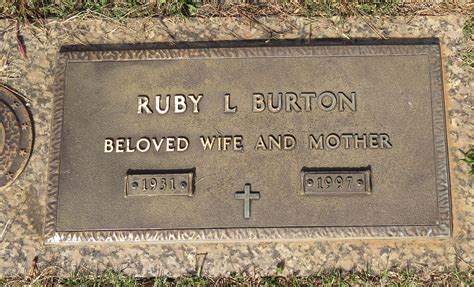 Ruby L Burton 1931 1997 Find A Grave Memorial