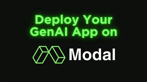 Deploy Your Genai App And Ml Models On Modal Serverless Deployment