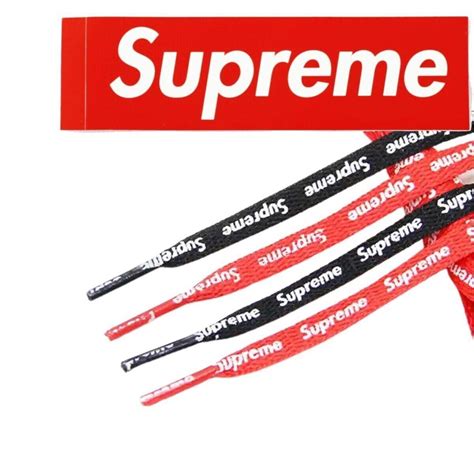 Supreme Shoe Laces Black And Red Bundle Both 120cm Depop