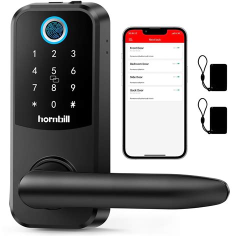 Fingerprint Smart Door Lock Handle Hornbill Keyless Entry Door Lock