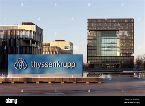 Thyssenkrupp Headquarters Logo Cube Q 1 Thyssenkrupp Quarter Essen
