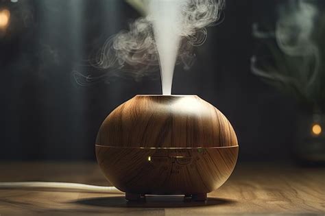 Premium Ai Image Aromatherapy Diffuser Emitting A Fragrant Mist Into