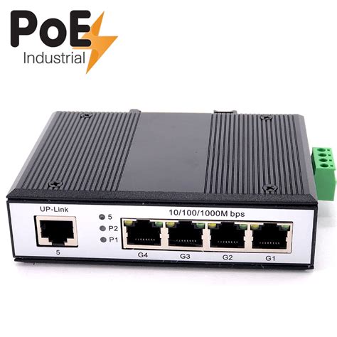 Gigabit Industrial Poe Switch 5 Port 4 Poe 1 Uplink 802 3af At